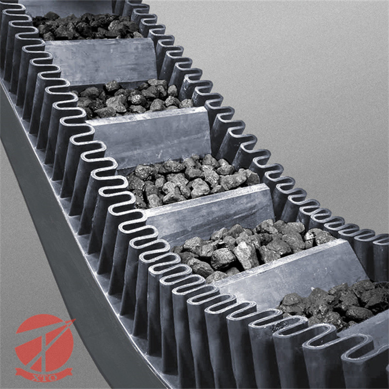 High Flexibility Rubber Multi Ply Textile Corrugated Sidewall Conveyor Belt