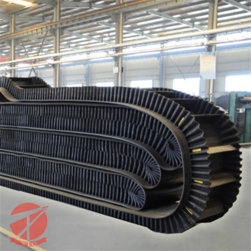 Strong Adhesion Rubber Multi Ply Textile Corrugated Sidewall Conveyor Belt